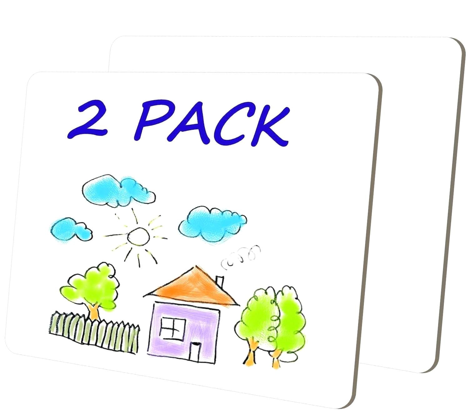Myst Design Double-Sided Mini Whiteboard Set, 9" x 12", Includes 2 ...