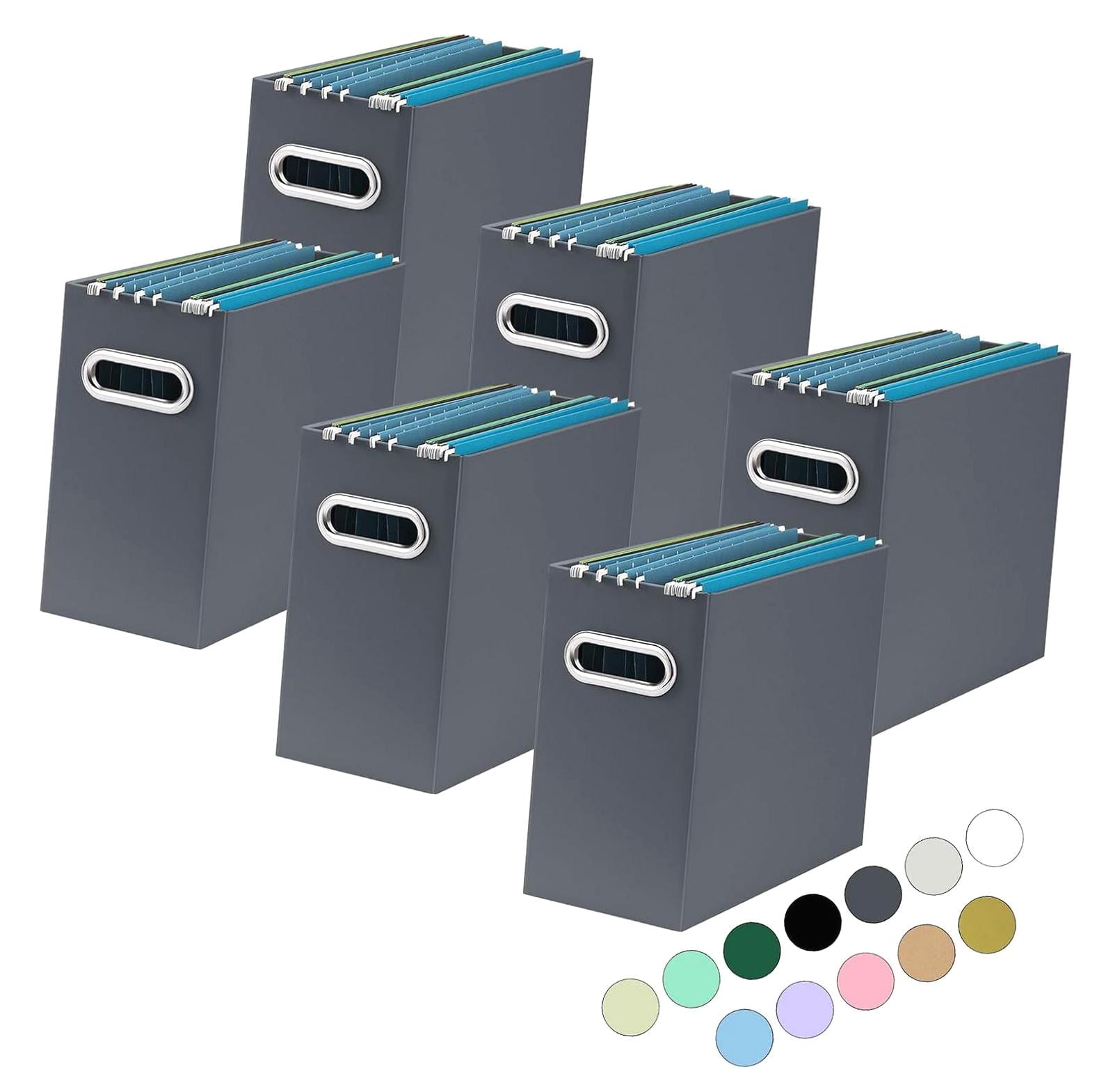 Myst Design File Organizer, Set of 6 Compact Storage Containers ...