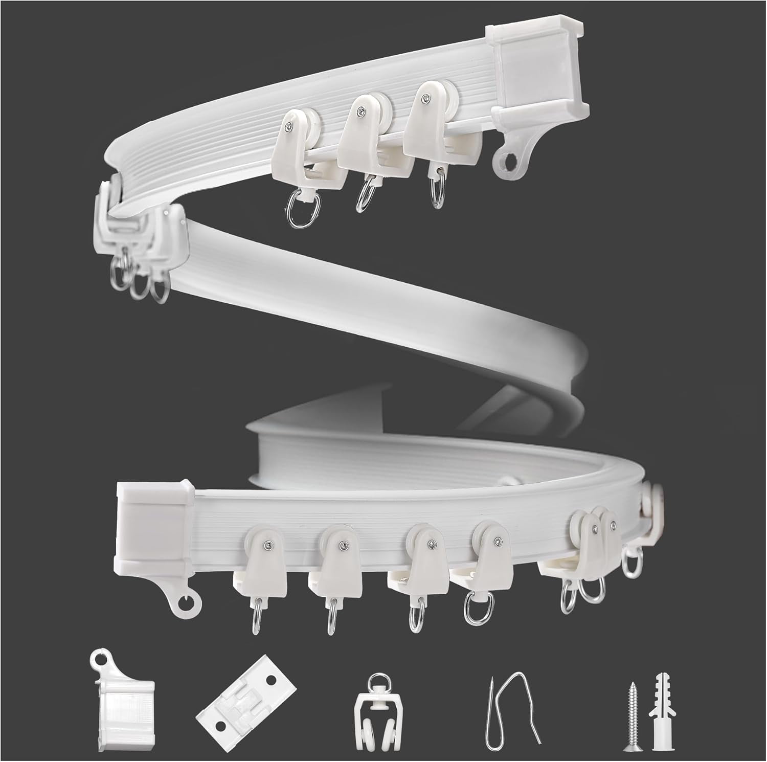 Myst Design Flexible Bendable Ceiling Curtain , Ceiling Mount for ...