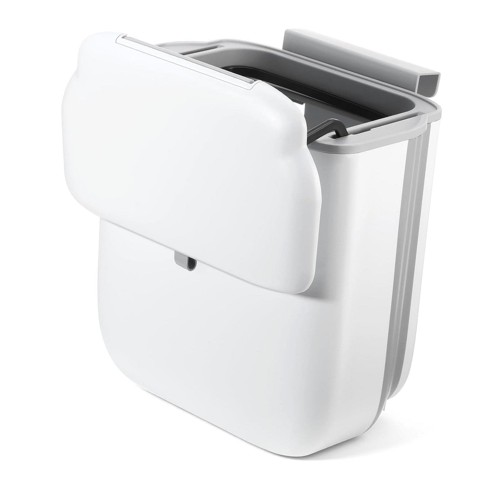 Myst Design Foldable Hanging Bin, 2.6 Gallon Kitchen Waste Bin with Lid ...