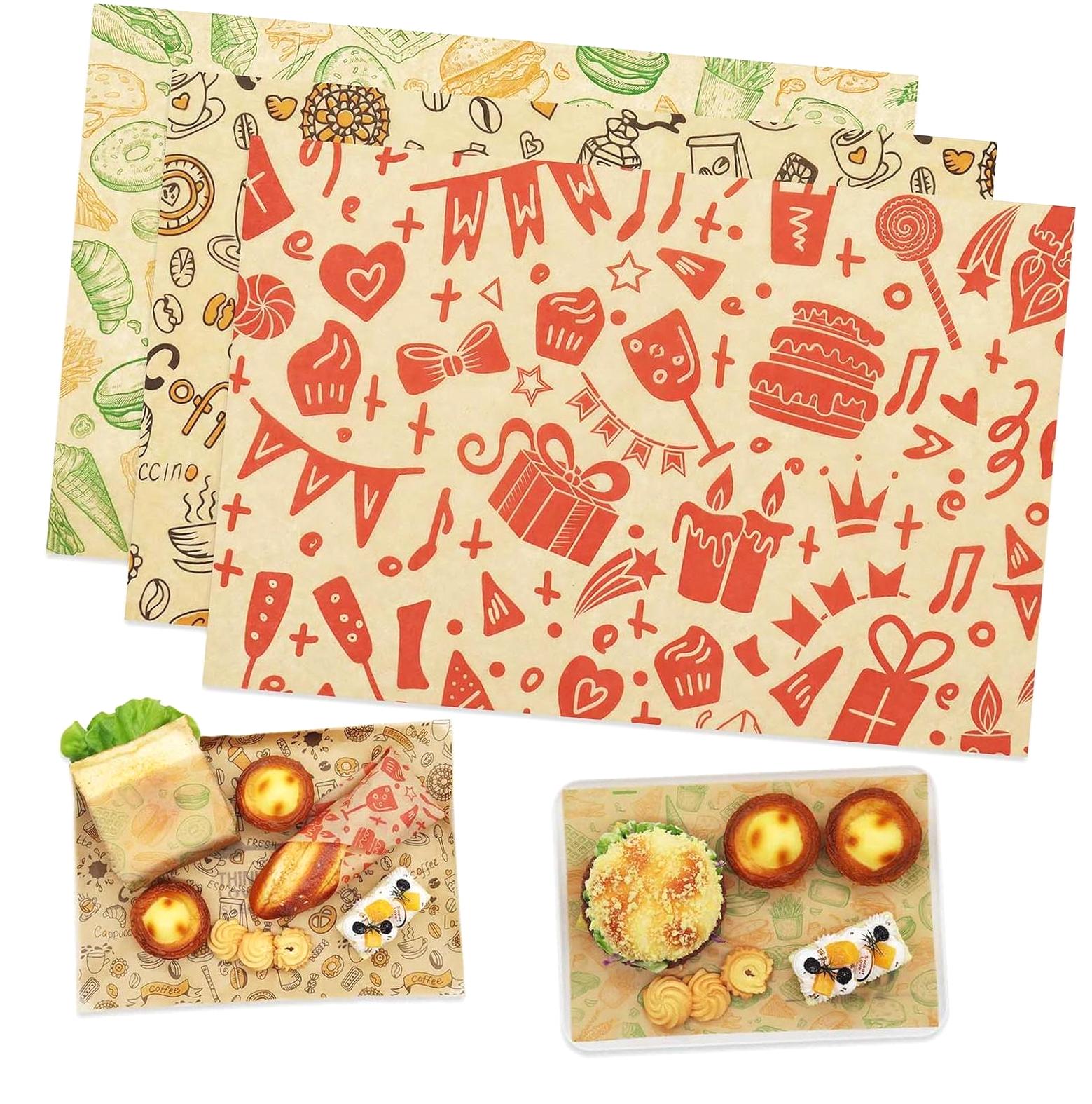 Myst Design Food Paper Sheets 8"x12" - 300 Pieces Paper Liners for ...