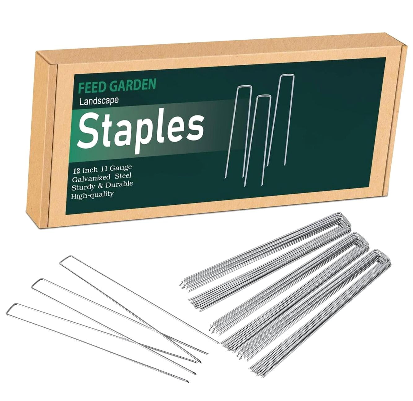 Myst Design GARDEN 12 Inch 100 Pack Galvanized Landscape 11 Gauge Anti ...