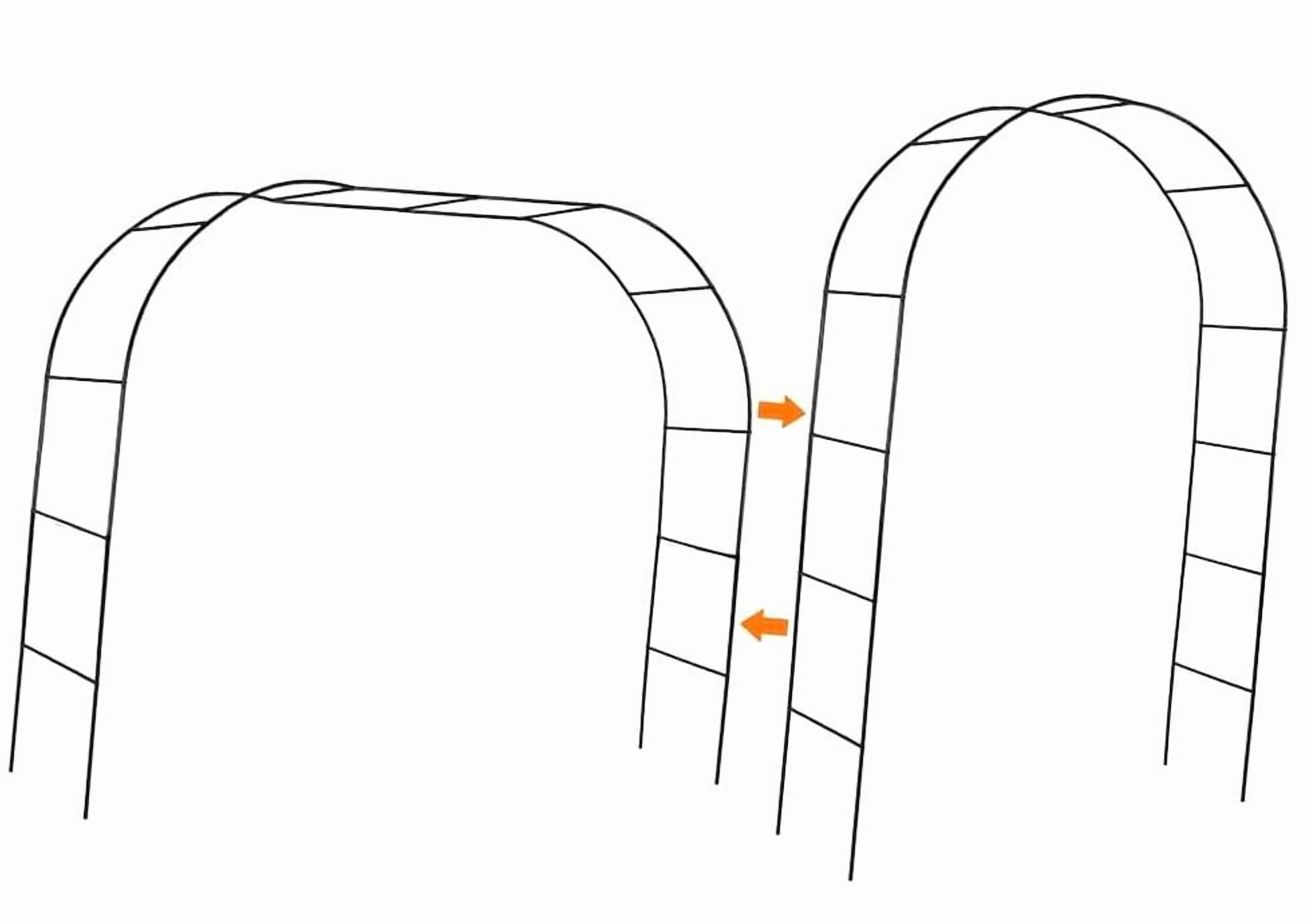 Myst Design Garden Arch Trellises, 6-8ft Supports for Climbing Plants ...