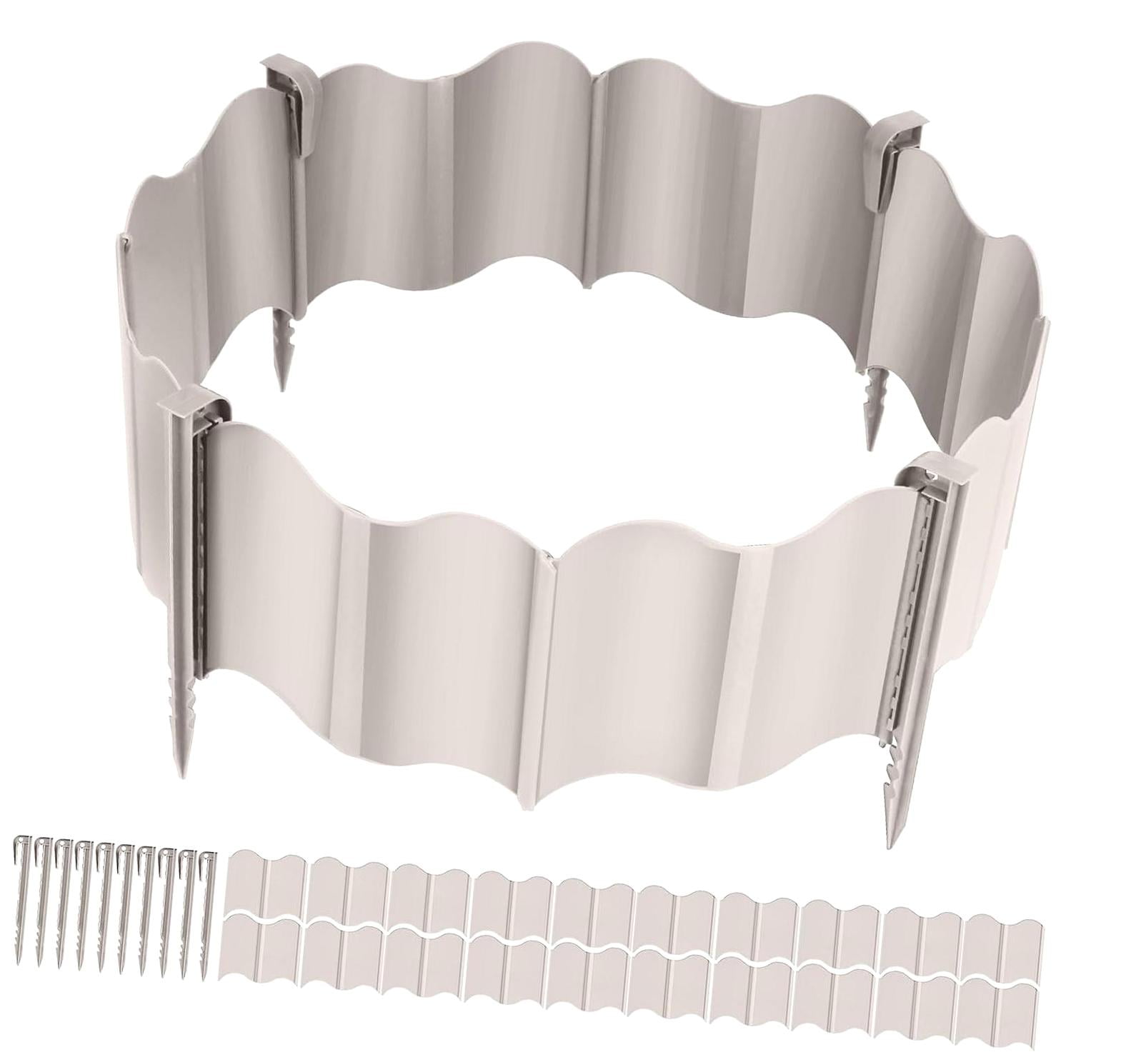 Myst Design Garden Border, 10.2ft Plastic Landscape Edging, No Dig ...