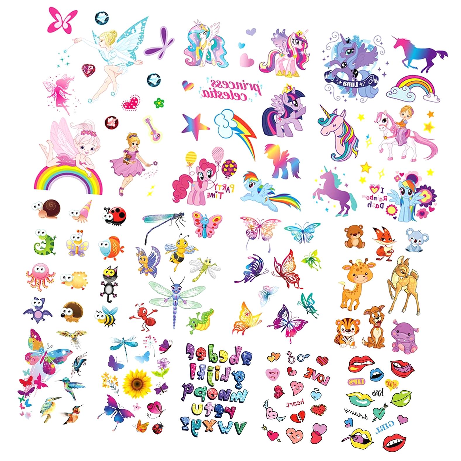 Myst Design Glitter Temporary Tattoo Stickers for , Fake Tattoos for ...