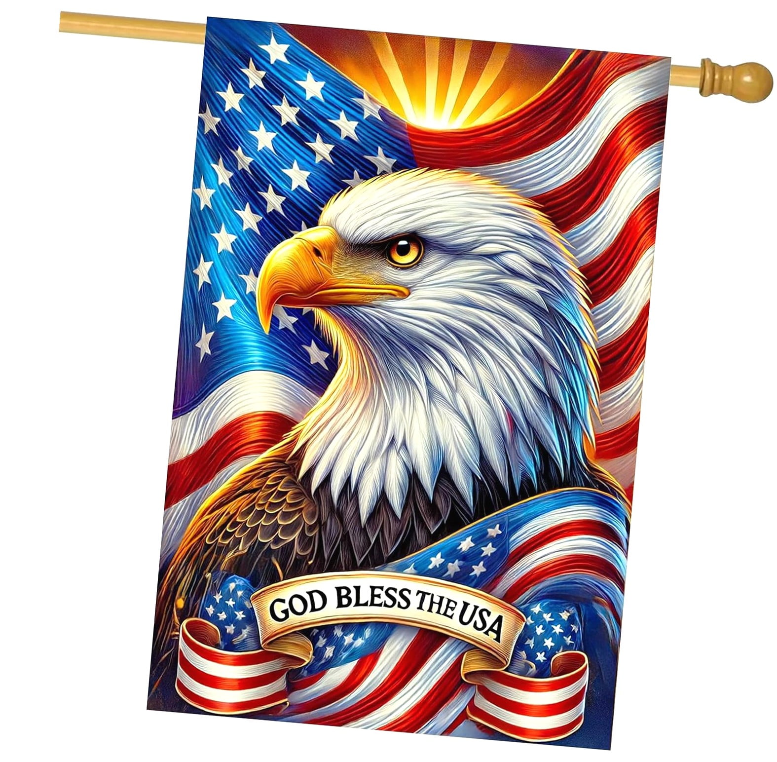 Myst Design God Bless The Bald House 28 40 Inch Double Sided Banner for ...