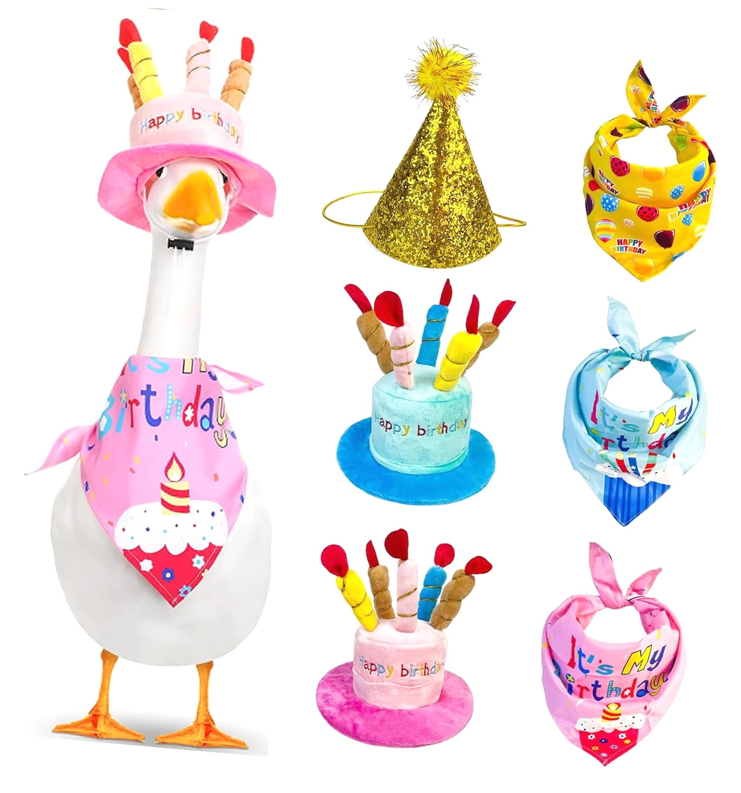 Myst Design Goose Outfit Porch Goose Outfits with Cake Hat and Yard ...
