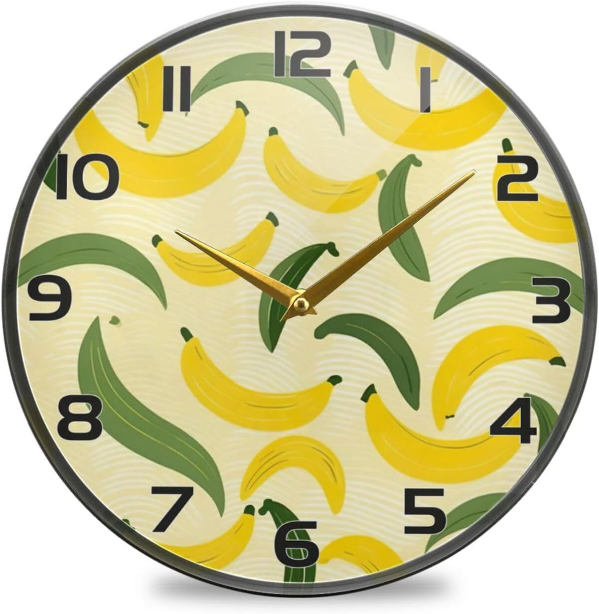 Myst Design Graffiti Banana Pattern Round Wall Clock, Home Creative ...