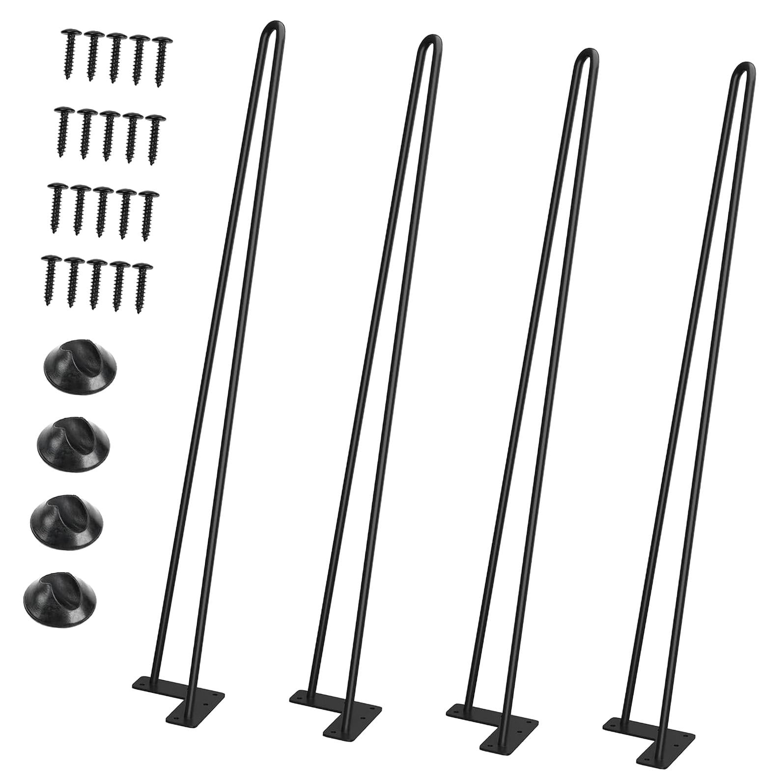 Myst Design Hairpin 26 Inch, 3/8" Solid Metal Legs for DIY Desk Chairs ...