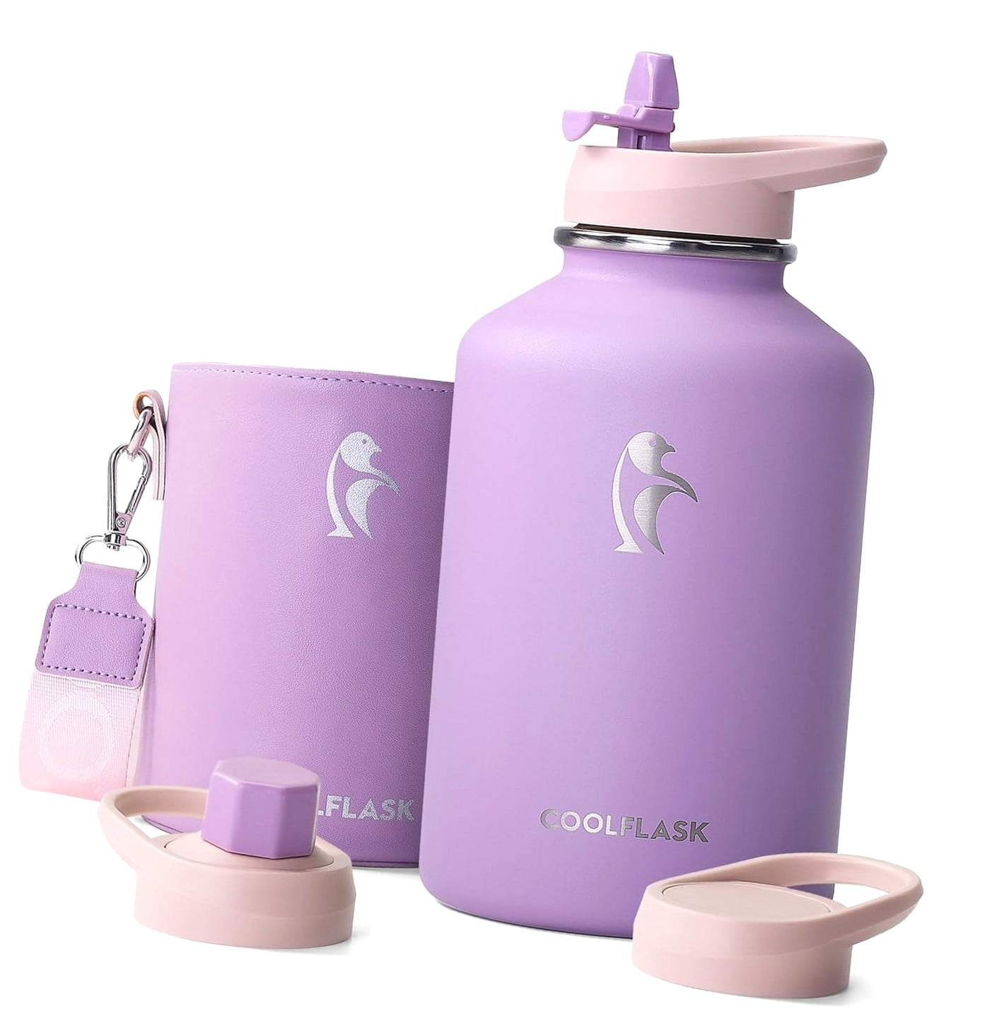 Myst Design Half Gallon Water Insulated with PU Sleeve, 64 oz Water ...