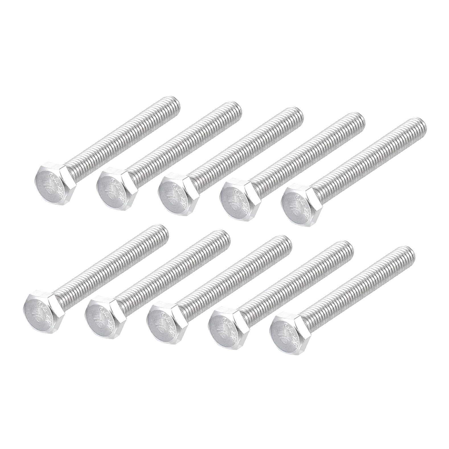 Myst Design Hex Bolts (M6-1x50mm) 20Pcs, 304 Steel Coarse Fully ...