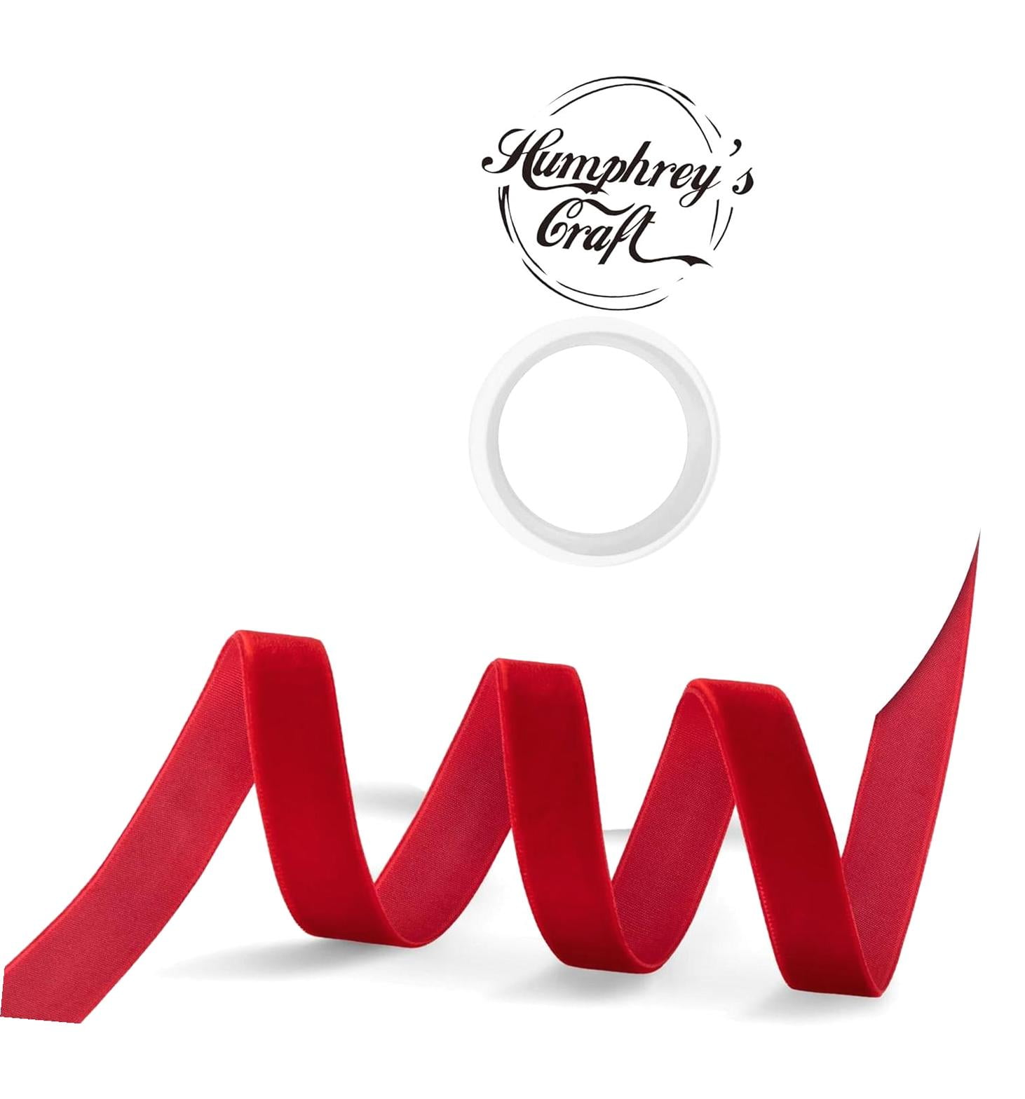 Myst Design Humphrey' Craft 5/8 Inch Red Velvet Ribbons Good for Sewing ...