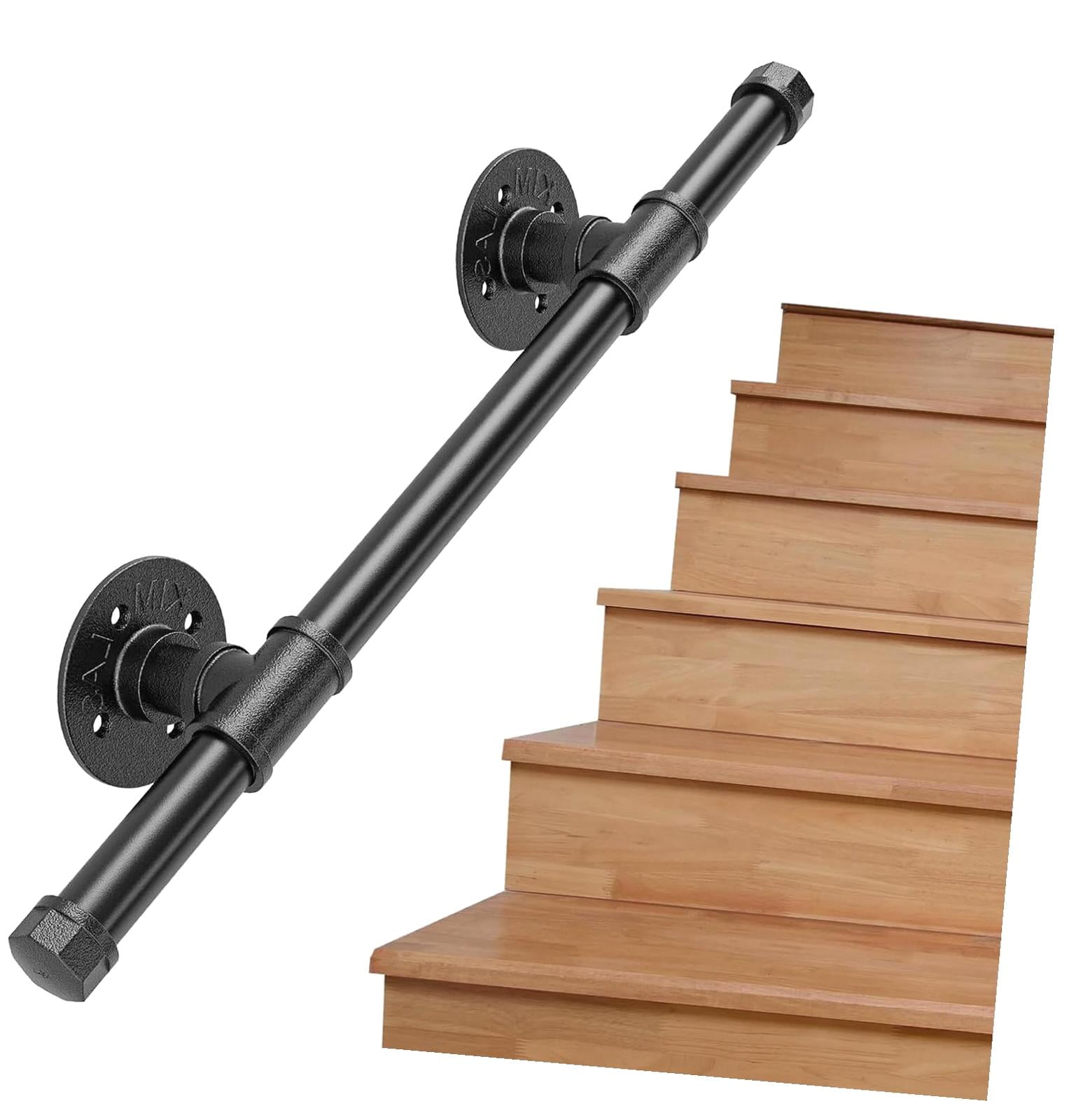 Myst Design Industrial Stair Handrail, 1.3 Ft Wall-Mounted Safety Rail ...