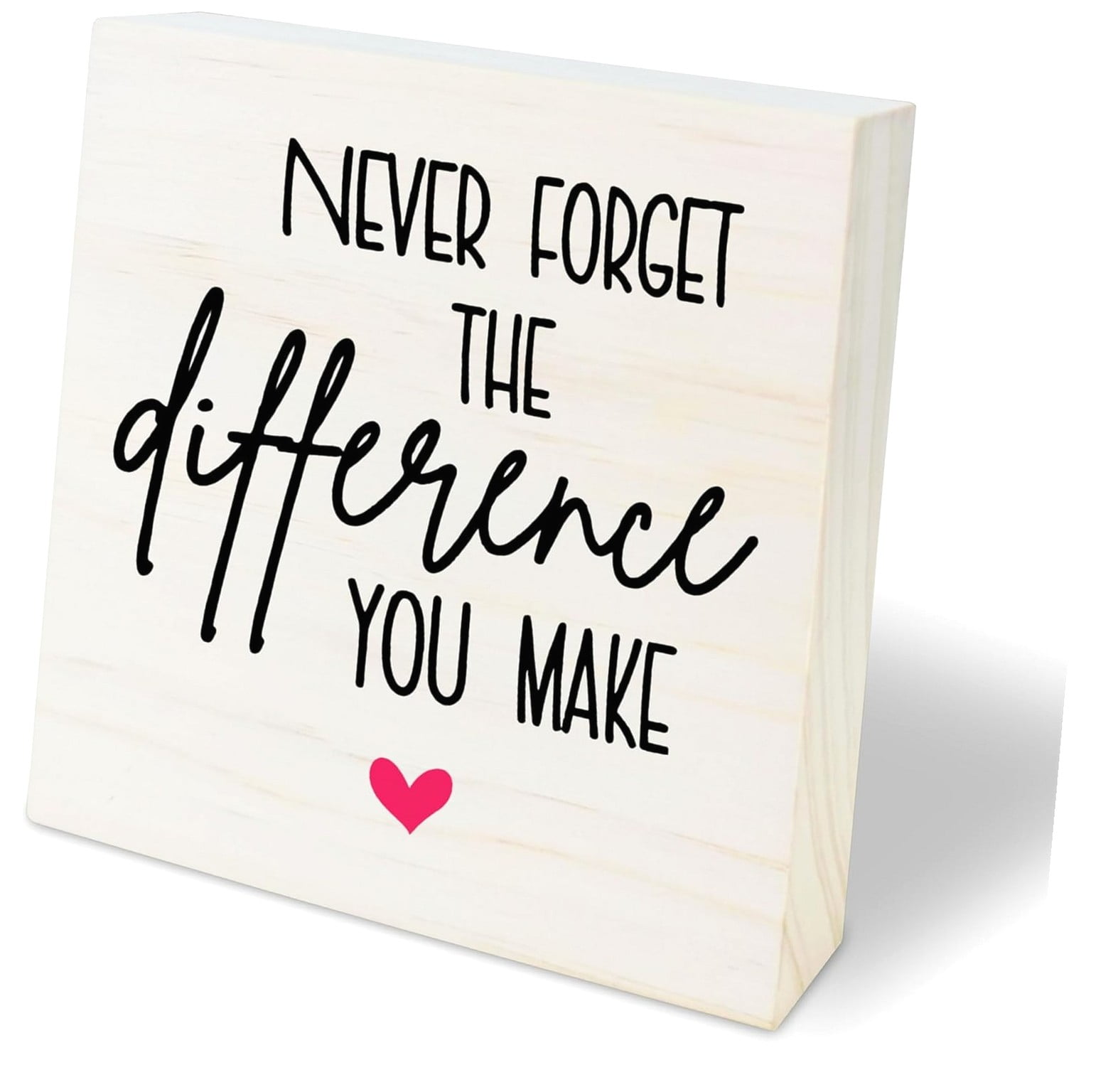 Myst Design Inspirational Saying Wooden Block - Never Forget The ...