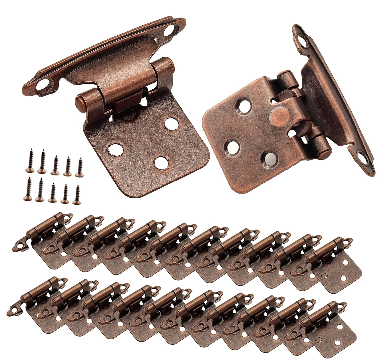 Myst Design Kitchen Cabinet Hinges Bronze, (10 Pairs/20 Pieces) 1/2 ...