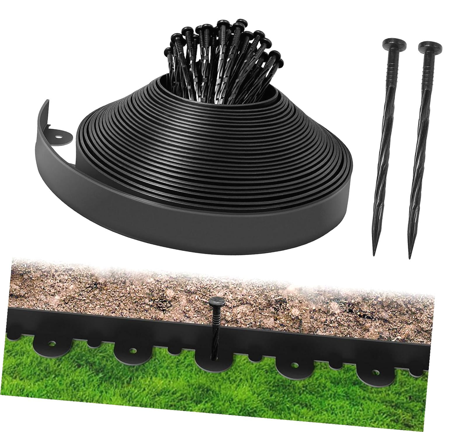 Myst Design Landscape Border, 4" x 66 FT Garden Edging with 60 ...