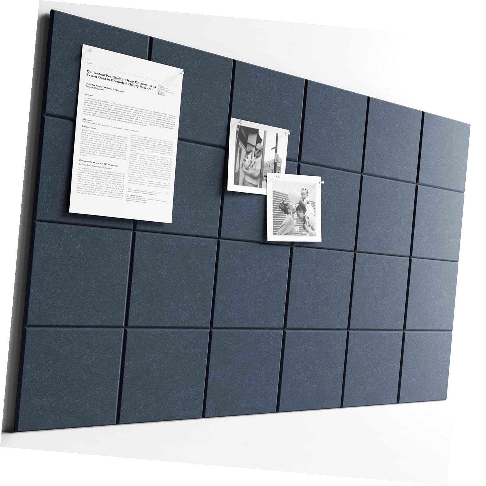 Myst Design Large Cork Alternative-36 x24 Felt Bulletin Tiles, with 30 ...