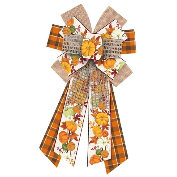 Myst Design Large Fall Wreath Bows Thanksgiving Fall Bows for Wreath ...
