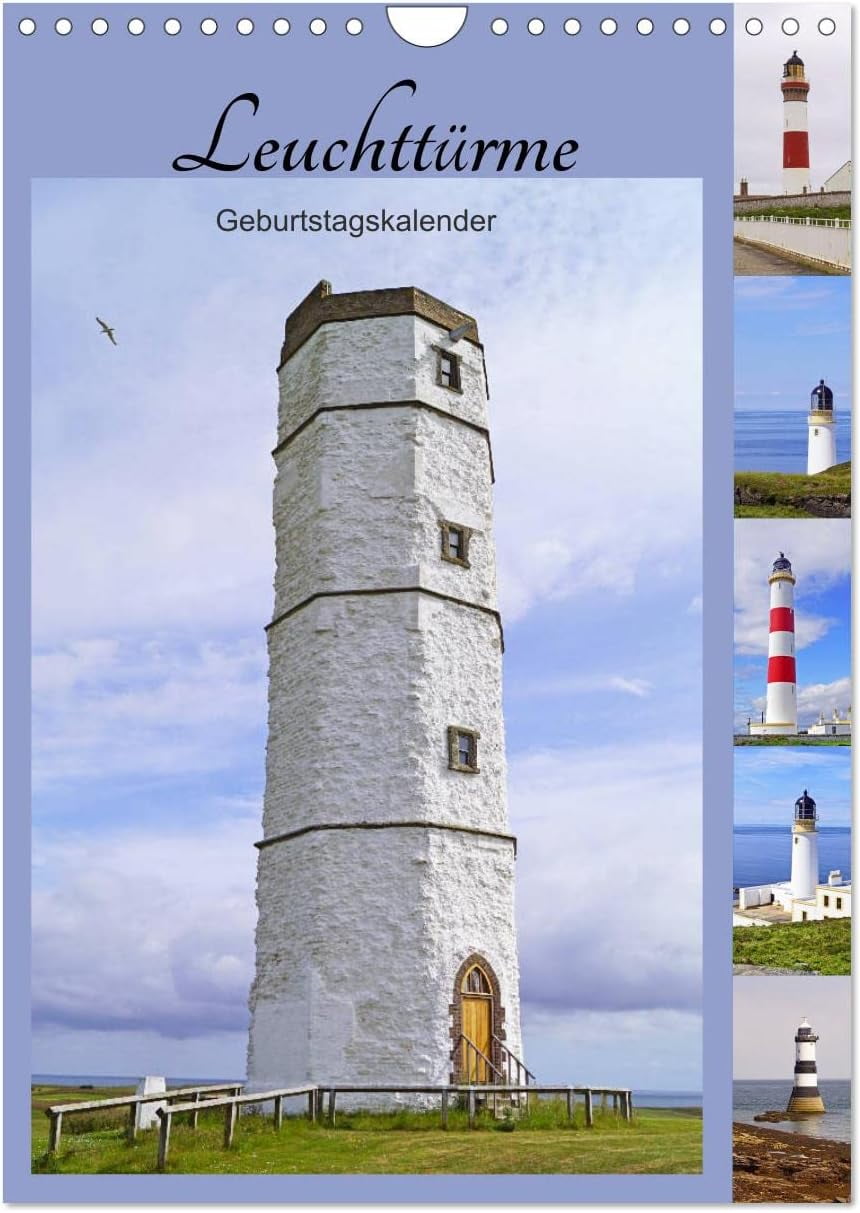 Myst Design Lighthouses Birthday Calendar, US-Version (Wall Calendar ...
