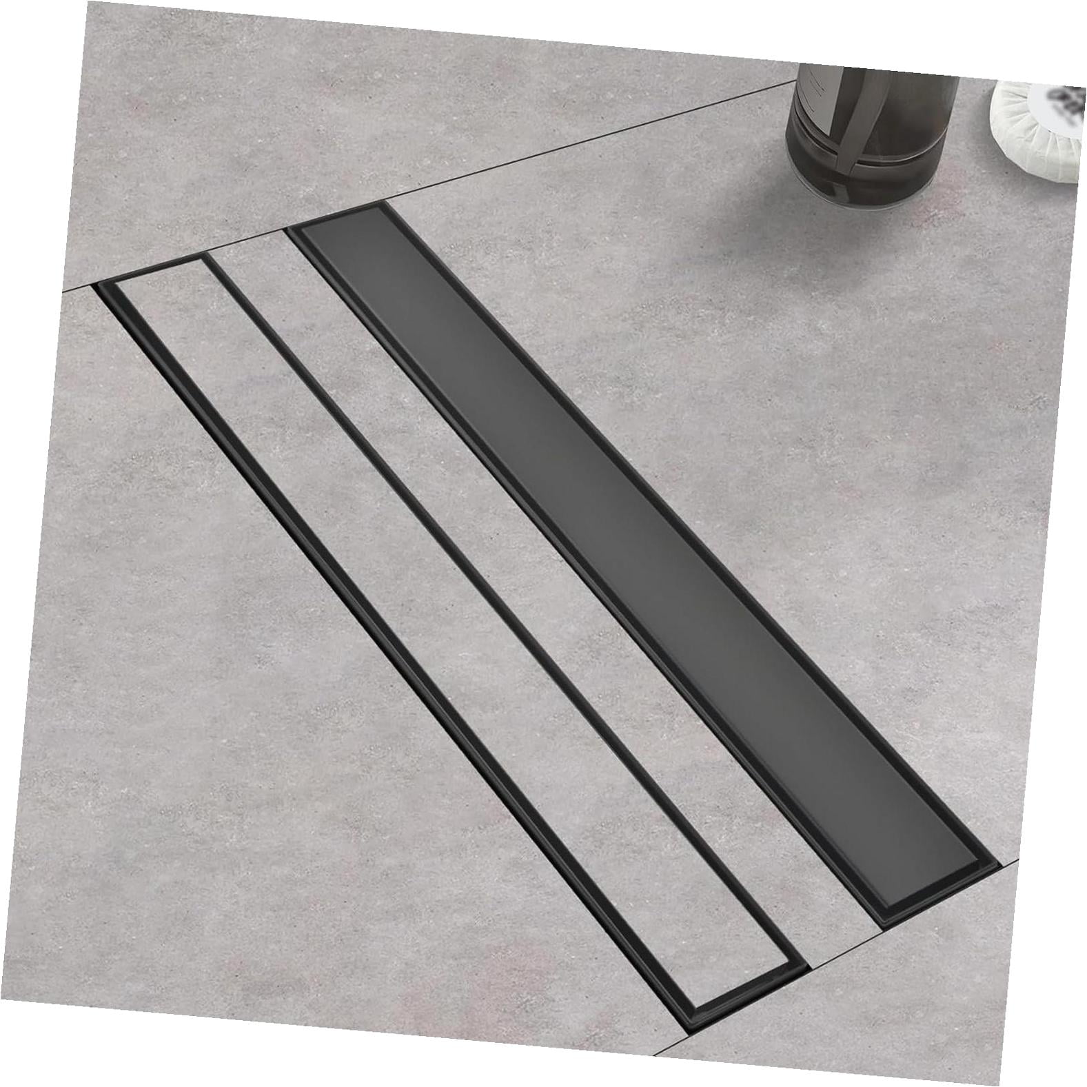Myst Design Linear Shower Drain with Tile Insert Panels, 24 Inch 304 ...