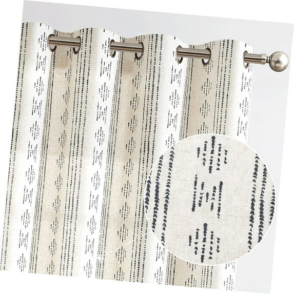 Myst Design Linen Blend Curtains Room Farmhouse 108 Inch Length 9 FT ...