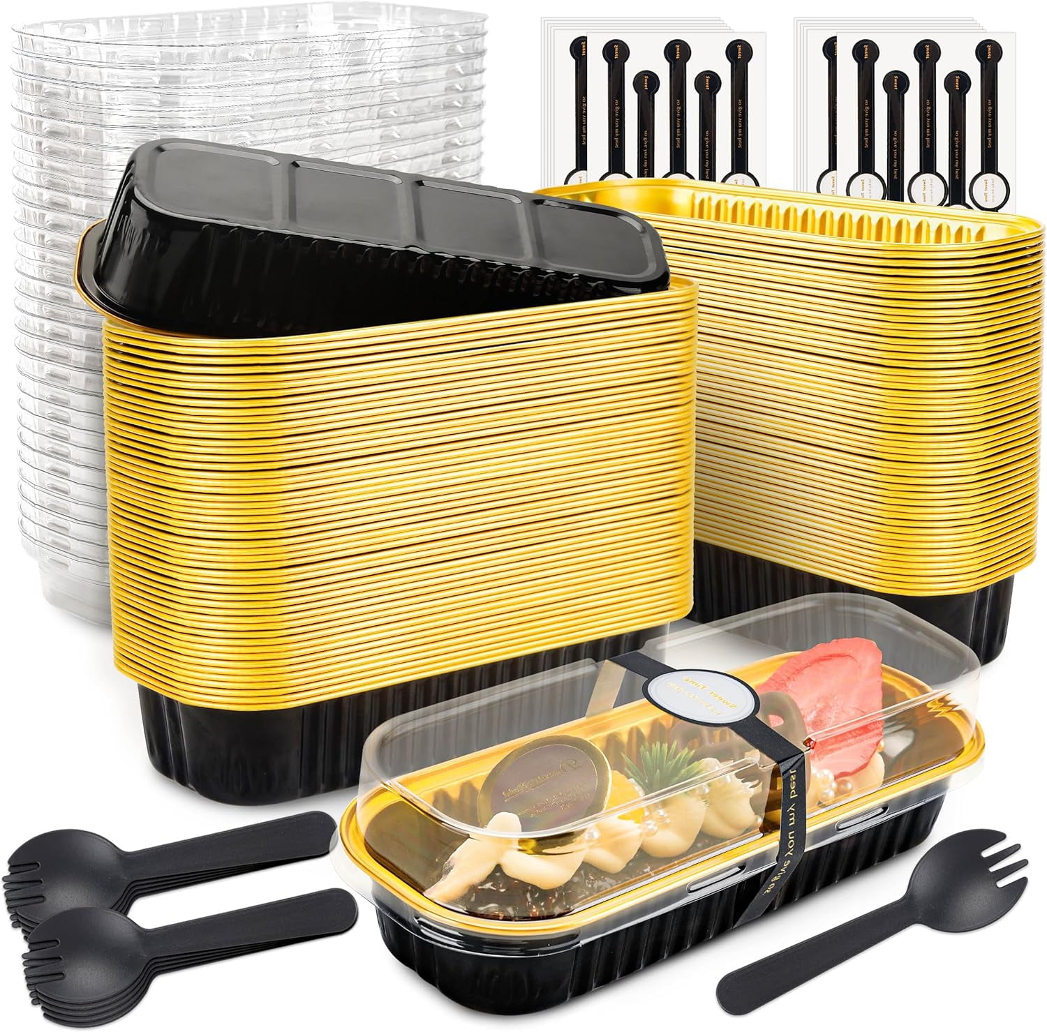 Myst Design Loaf Pans with and Spoons Rectangular Aluminum Foil Baking ...