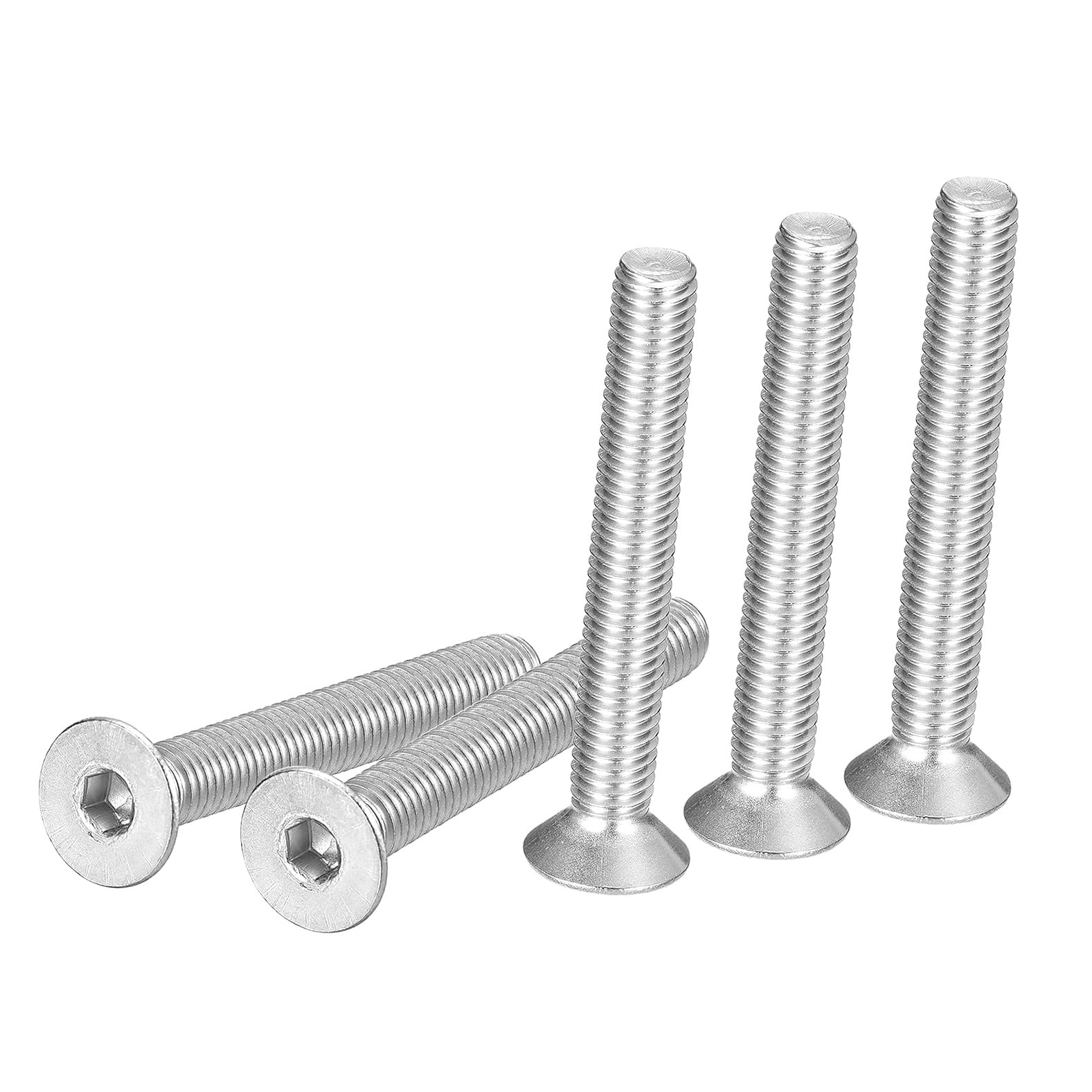 Myst Design M8-1. 60mm Flat Cap Screws, 10 Pack 304 Steel Hex Flat ...