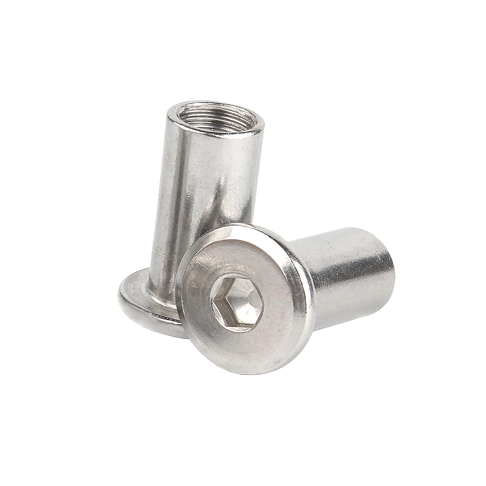 Myst Design M8 15mm (20 Pack) Countersunk Hex Insert Nuts - Walmart.com
