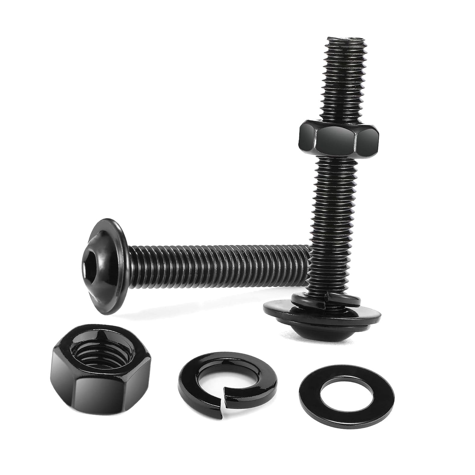 Myst Design M8 35mm Flanged Button Cap Screws Bolts, Nuts, Flat Lock ...