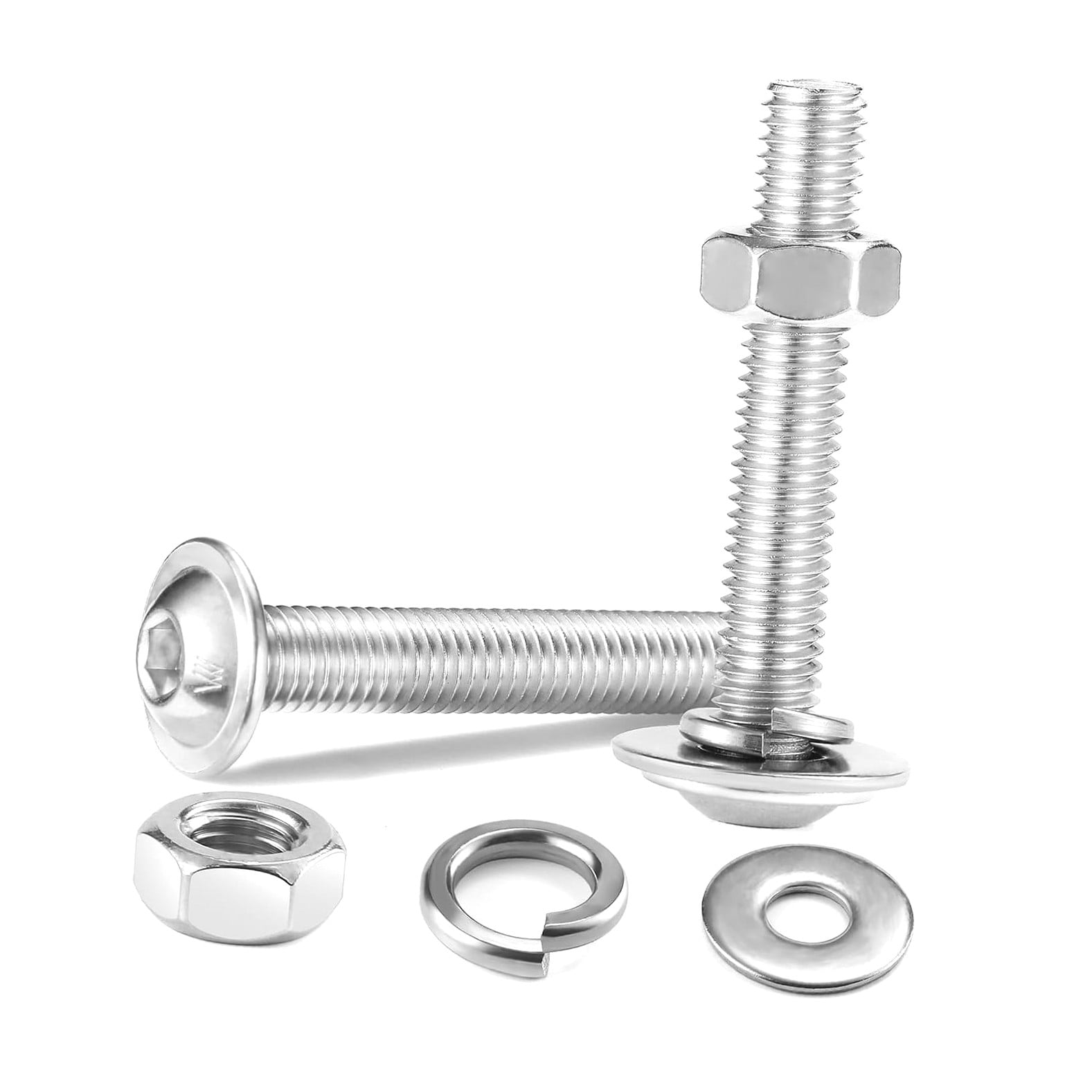 Myst Design M8 50mm Flanged Button Screws Bolts, Nuts, Flat Lock ...