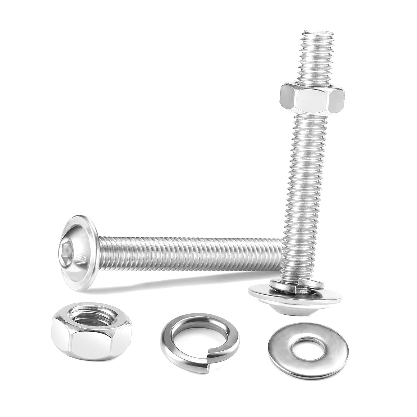 Myst Design M8 60mm Flanged Button Screws Bolts, Nuts, Flat Lock ...