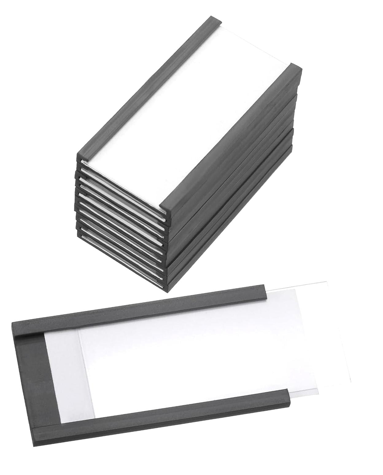 Myst Design Magnetic Label Holder 2" x 1" with Paper Inserts, 10 Pieces ...