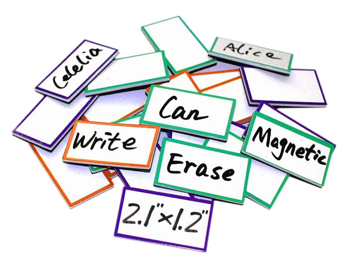 Myst Design Magnetic Labels 2.1" x 1.2", 36 Pieces Magnets for ...