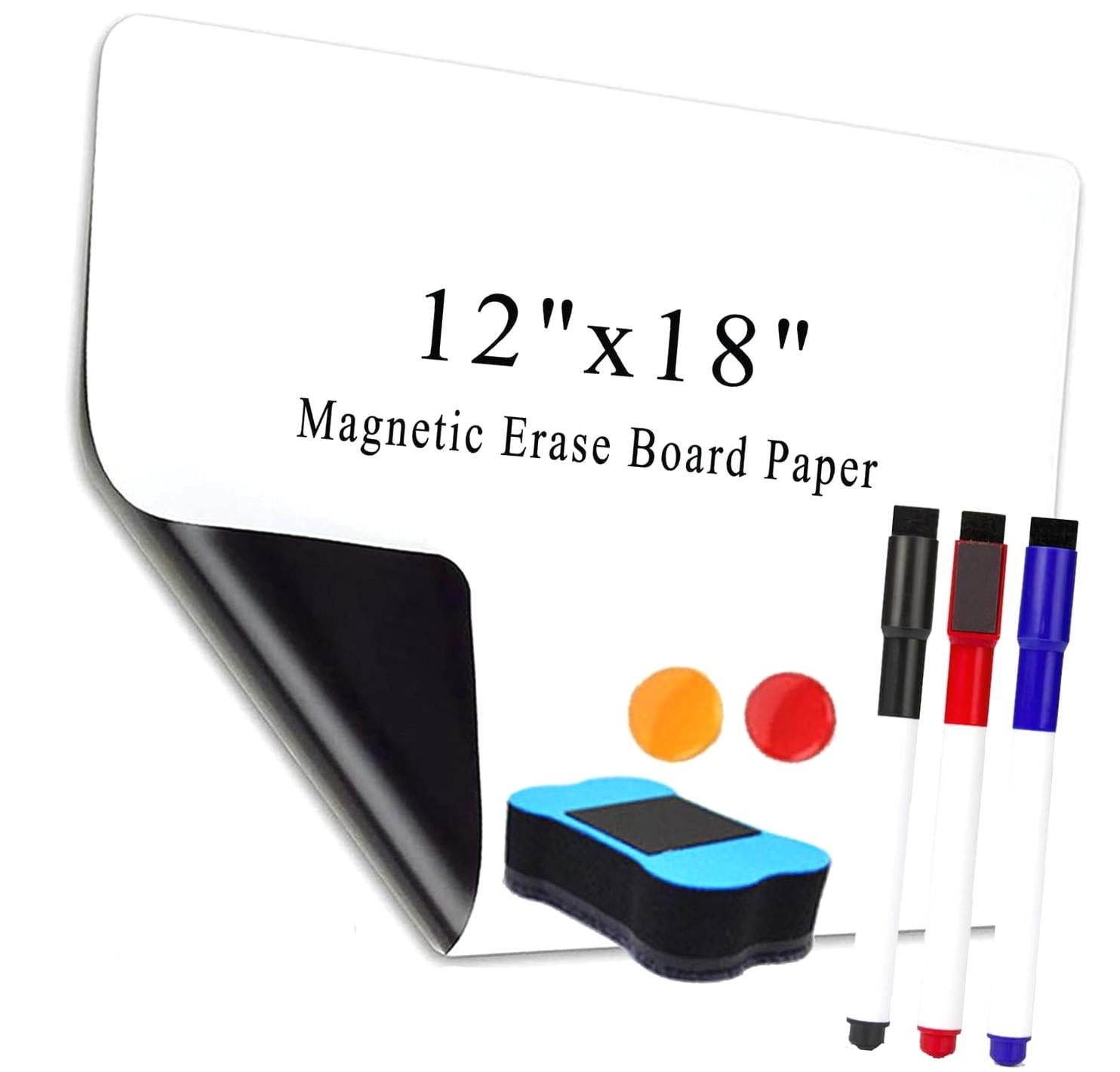 Myst Design Magnetic Whiteboard Sheet, Fridge-Friendly, 12"x18 ...