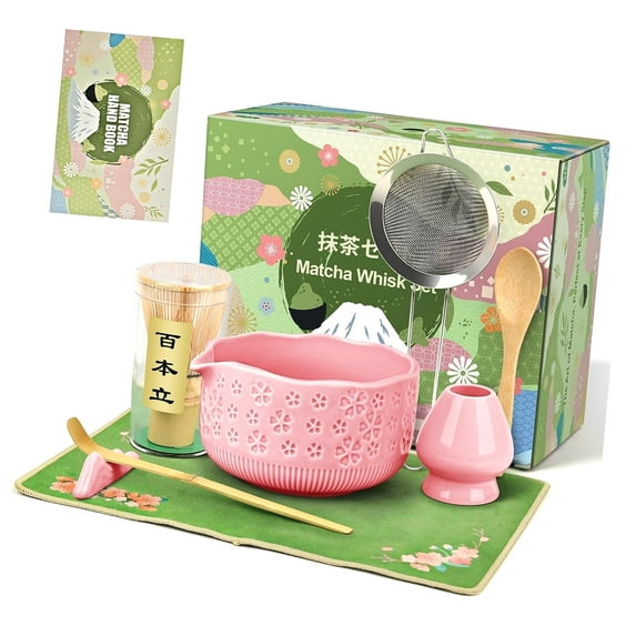Myst Design Matcha Whisk Set, 7 Pcs Matcha Making Kit with Matcha Bowl ...
