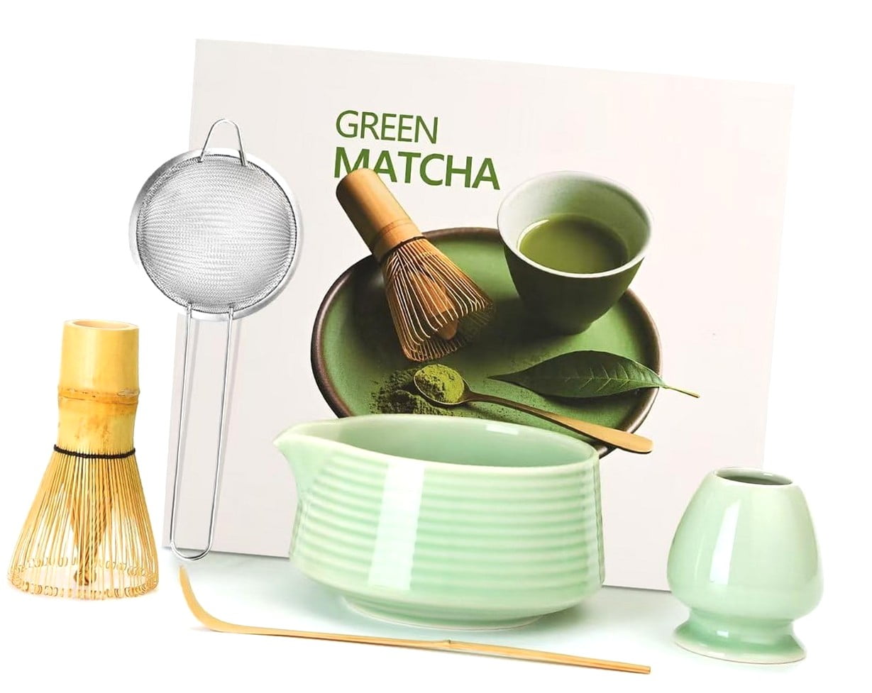 Myst Design Matcha Whisk Set, Matcha Bowl with Spout, Matcha Whisk and ...