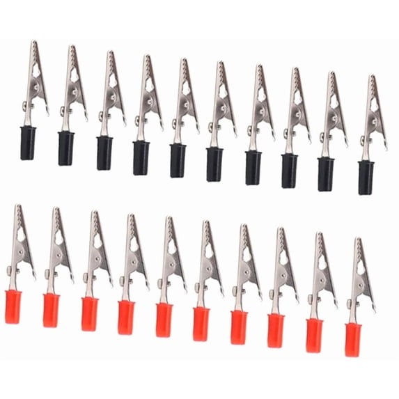 Myst Design Metal Clips Electrical Test Clamps with Plastic Handles Red ...