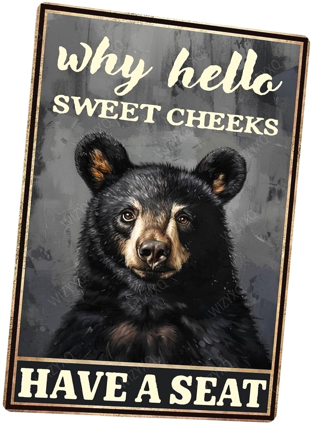 Myst Design Metal Sign Hello Sweet Cheeks Have Seat Sign for Office ...