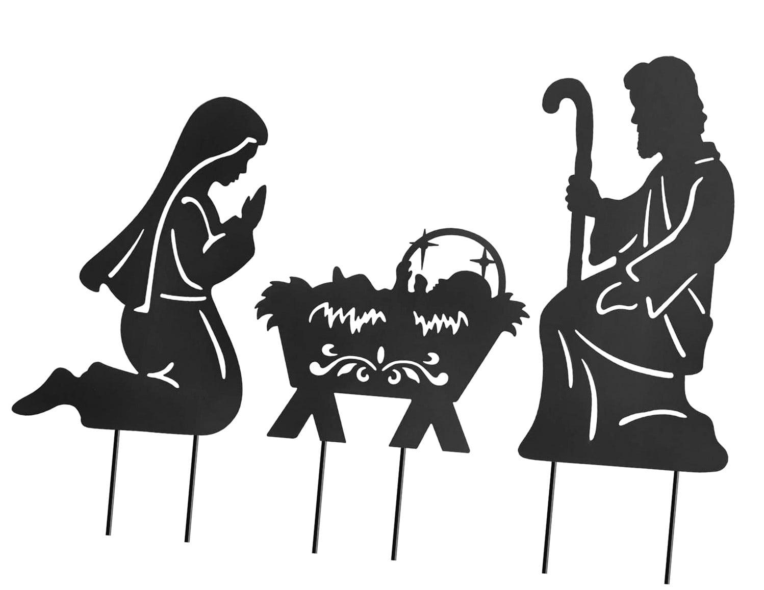 Myst Design Nativity Stakes Nativity Scene Metal Stakes Nativity Scene ...