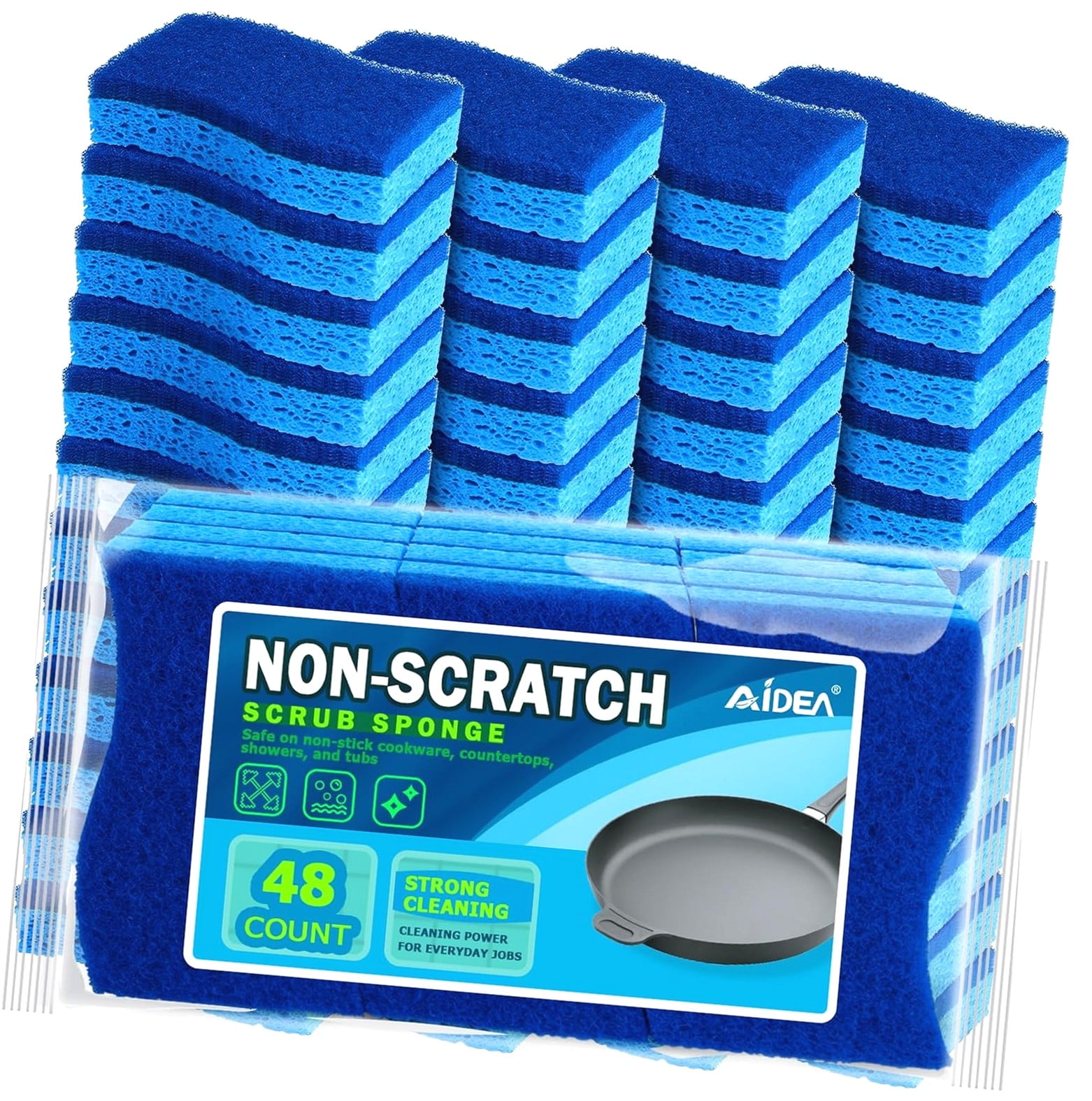 Myst Design Non-Scratch Scrub Sponge, 48 Count, Sponges for Dishes ...
