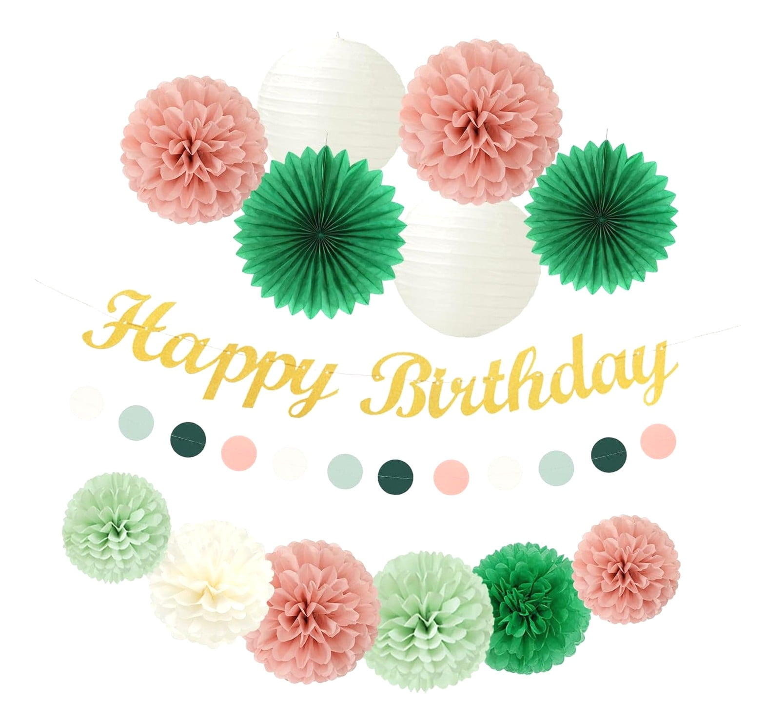 Myst Design Orange Hippie Birthday Party Decorations Paper Flowers Kit ...