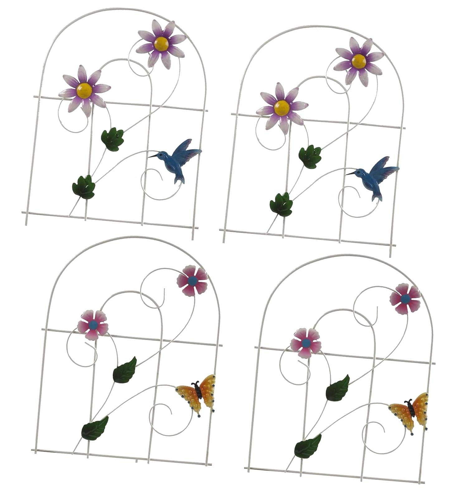 Myst Design Ornamental Painted Metal Garden Barrier 4-Piece Set ...