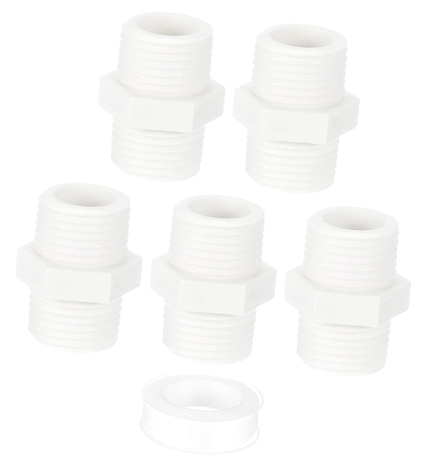 Myst Design PVC Male Thread Coupling Adapter, 2 Pieces 3/4" PVC Pipe ...