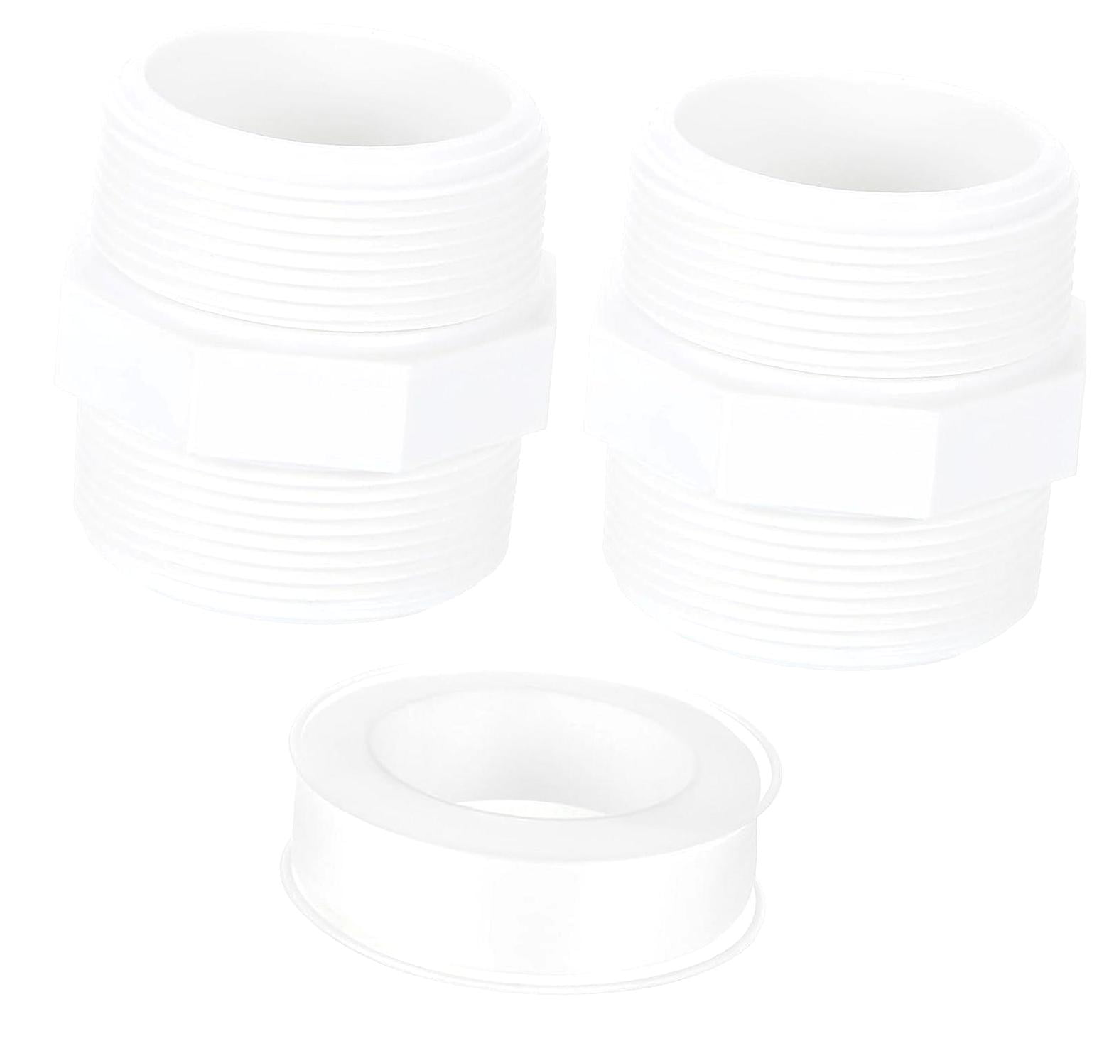 Myst Design PVC Nipple Male Thread Coupling Adapter Connector, 5Pcs 2-1 ...