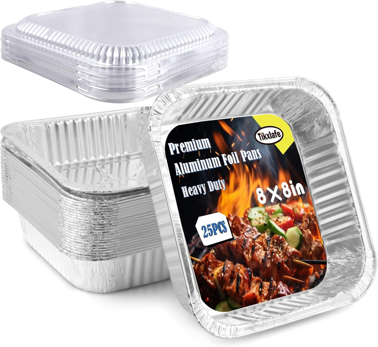 Myst Design Pack 8x8 Aluminum Foil Pans with Square Baking Pans for ...