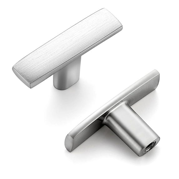 Myst Design Pack Brushed Nickel Cabinet Knobs 1-3/4 Inch Silver Drawer ...