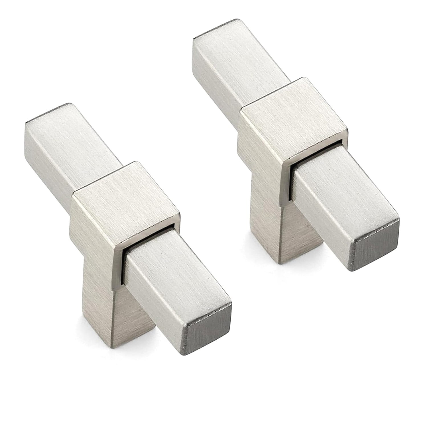 Myst Design Pack Brushed Nickel Cabinet Knobs 2 Inch Silver Drawer ...