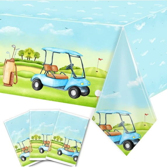 Myst Design Party Tablecloth Rectangular Plastic Blue Table Cover for ...