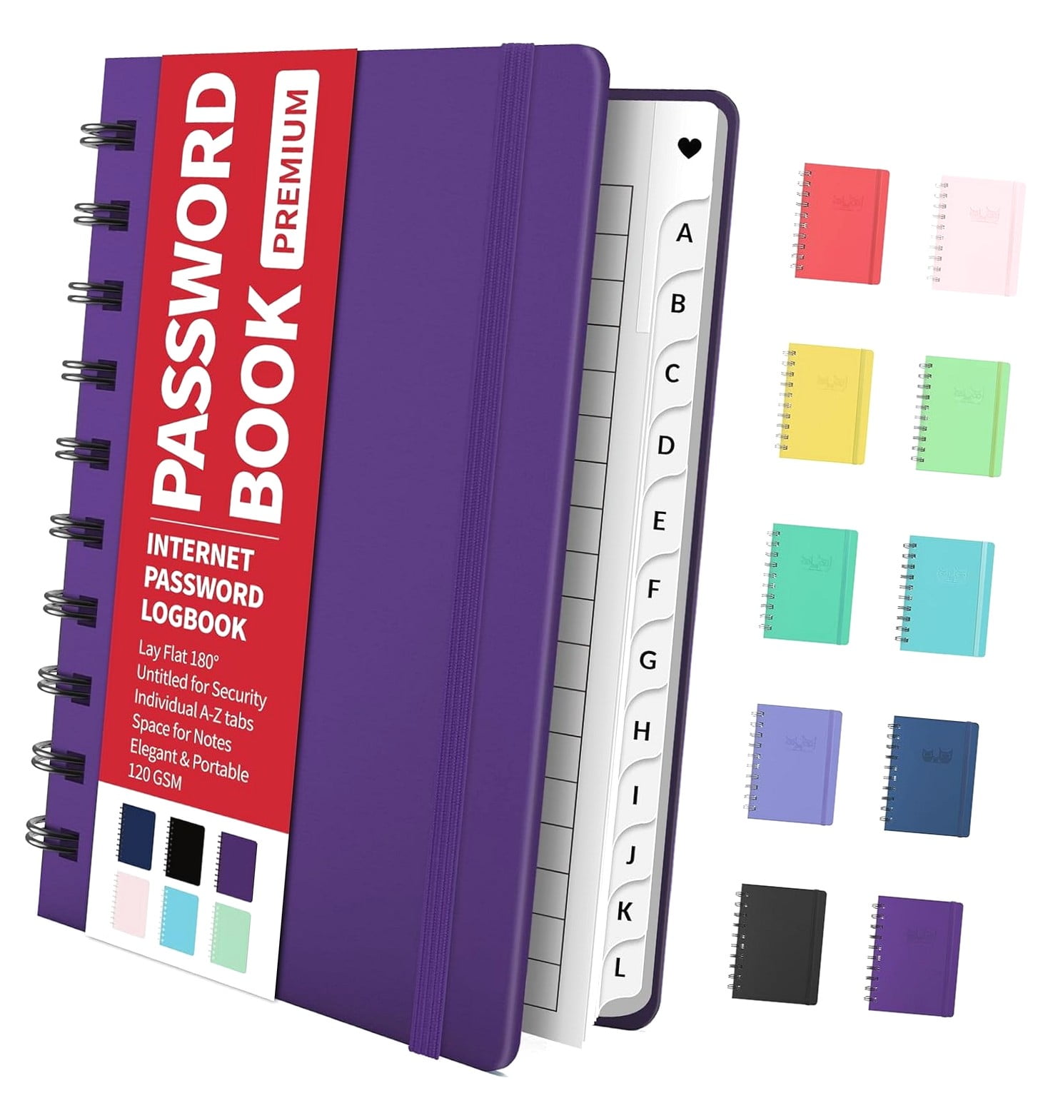 Myst Design Password Book with Individual Alphabetical Sections, 4" 5.5 ...