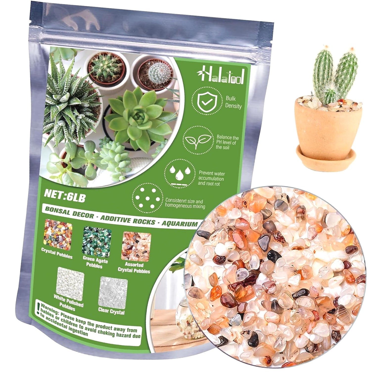 Myst Design Pebbles 6 LB Bulk Bag 0.27"-0.79" Landscaping Pebbles ...